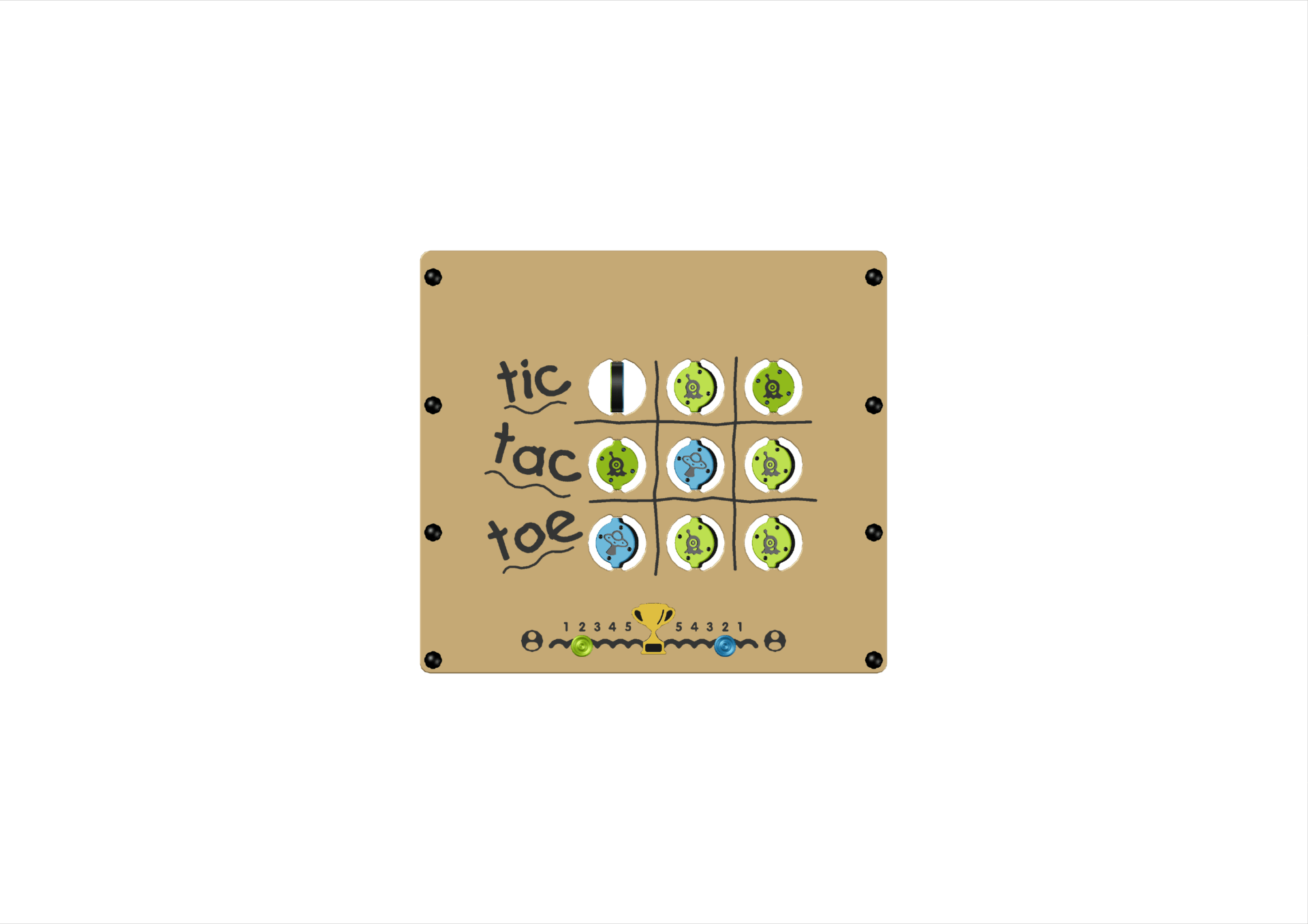 Tic Tac Toe Alien Play Panel - Active Discovery